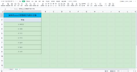 如何在excel设置能打勾的小方格 Excel 怎么打钩 正数办公