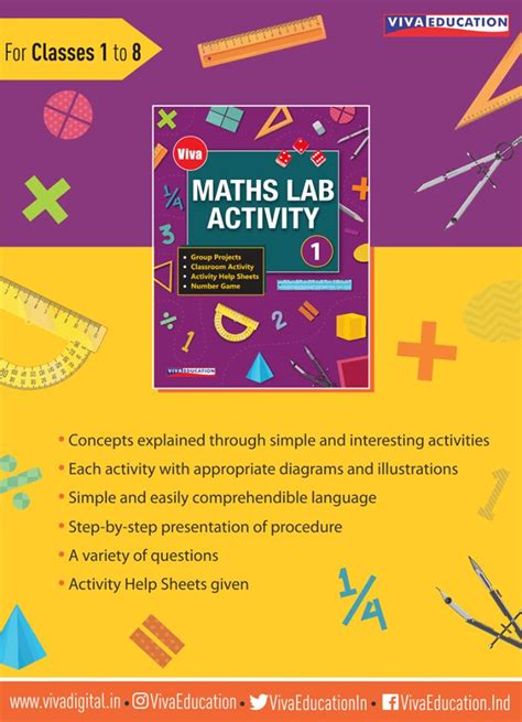Maths Lab Activity Viva Education Math Book Each Book In The Series Is
