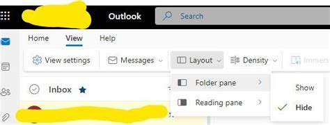 Outlook Web App Owa Will Not Save Folder Pane Preference As Show