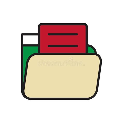 Folder Icon Vector Design Templates Stock Vector Illustration Of Drawing Folder 259945214