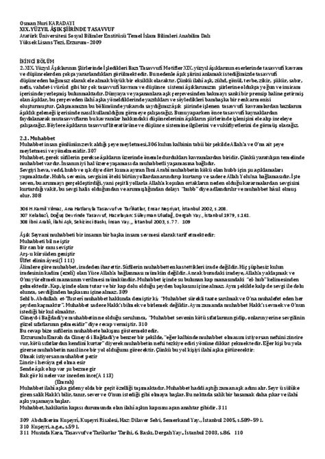 Doc Halk şiirinde Ilahi Aşk Sevgi Muhabbet Iktibas