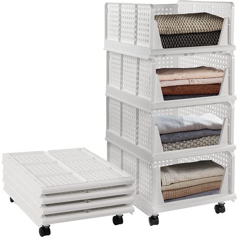 Home Organization Multi Use Stackable Drawer Vertical Storage Basket