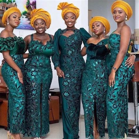 Nigerian Wedding Party Dresses Wedding Guest Lace Style Aso Ebi Dress