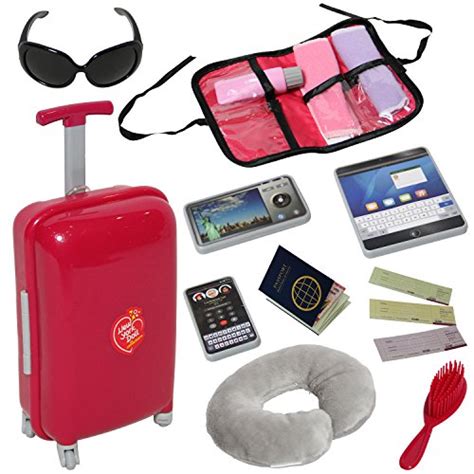 Travel Set For 18 Inch American Girl Dolls Suitcase With Accessories