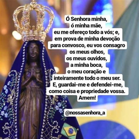 Oração a Nossa Senhora Aparecida Ó senhora minha ó minha mãe eu me