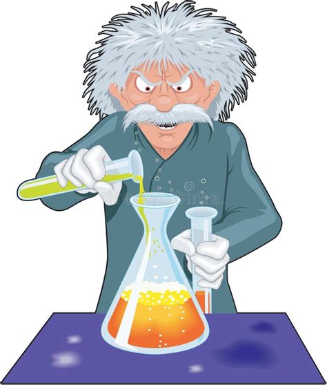 Cartoon Scientist Mixing Chemicals Stock Illustrations 40 Cartoon