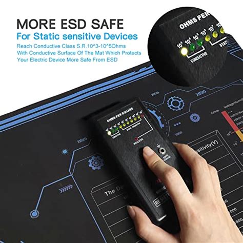 Koomall 36x24 Inch Anti Static Rubber Mat Kit For Esd