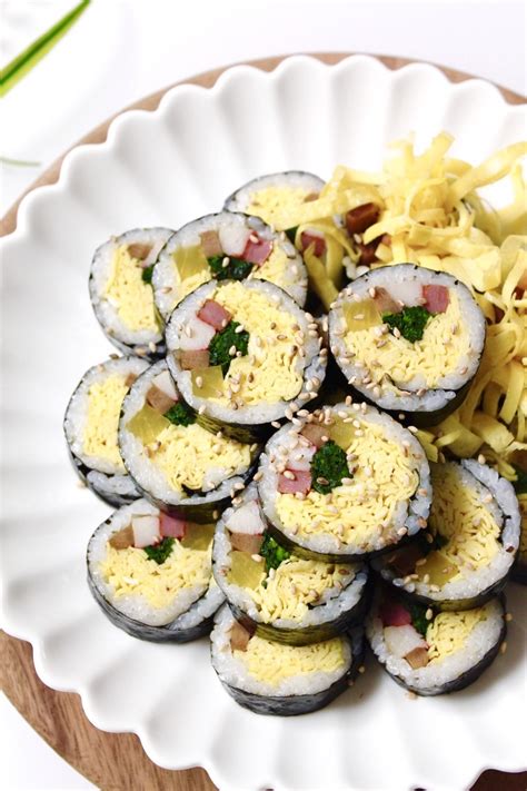 계란김밥 레시피 교리김밥 만들기 계란지단 김밥