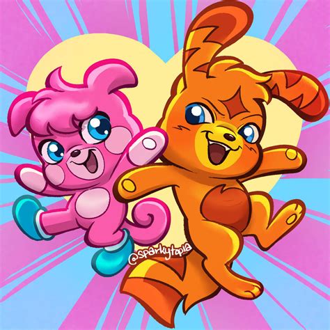 Moshi Monsters Poppet And Katsuma By Sparkytopia On Deviantart