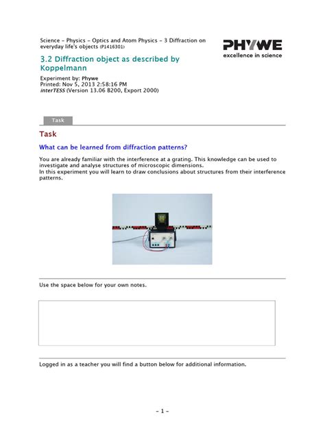 3 2 Diffraction Object As Described By Koppelmann What Can Be Learned From Diffraction Patterns
