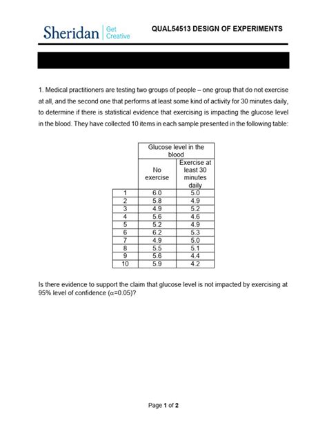 01 Assignment Design Of Experiments Pdf