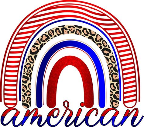 4th July America Rainbow 22822904 Vector Art At Vecteezy