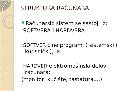 PPTX STRUKTURA RAČUNARA prezentacija za 8 razred pptx DOKUMEN TIPS