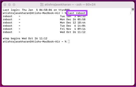 How To Check Your Macs Uptime Reboot And Shutdown History Guiding Tech