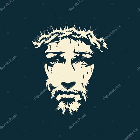 Face Of Christ Hand Drawn Stock Vector Image By ©biblebox 88501986