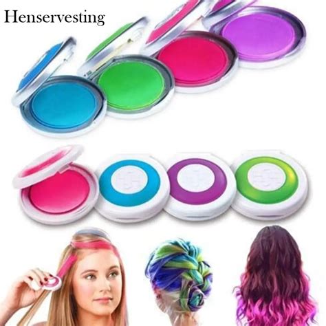 4 Colors Diy Temporary Hair Dye Wash Chalk Powder Soft Salon Hair Color