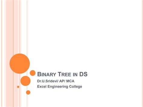 Binary Tree In Data Structures Unit 2pptx
