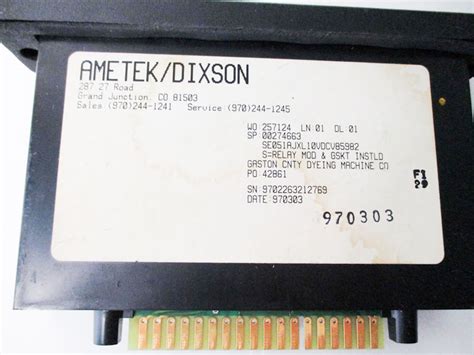 Used Ametek Dixson Se051ajxl10vdcv85982 Bargraph Meter With 032687b
