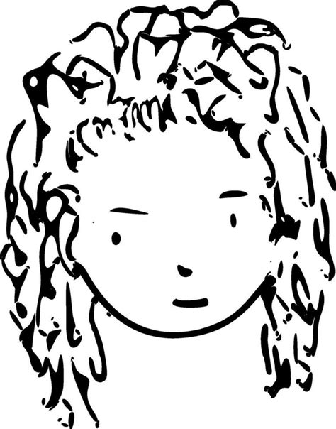 Girl With Curly Hair 25740622 Vector Art At Vecteezy