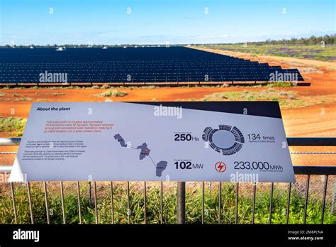 The Large Solar Panel Farm Nyngan In Northwest New South Wales