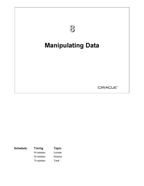 Manipulating Data Exams Finance Docsity