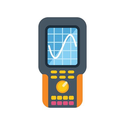 Digital Oscilloscope Showing Sinusoidal Signal On Screen With Buttons