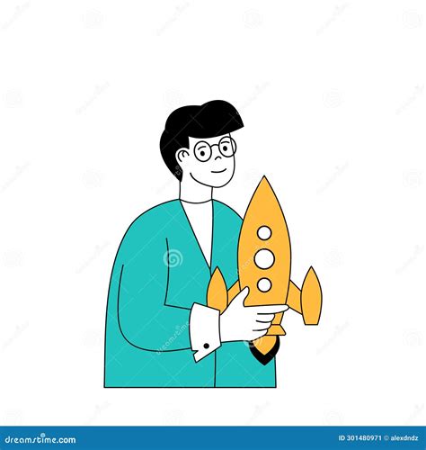 Marketing And Development Concept With Cartoon People In Flat Design