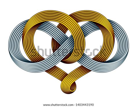 Heart Shape Infinity Symbol Made Intertwined Stock Illustration
