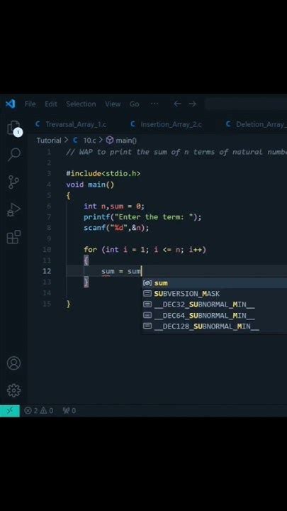 Print Sum Of N Terms Of Natural Numbers Clanguageprogramming Programming Coding Starpattern