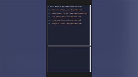 Top 5 Websites For Free Python Tutorials Pythontutorial Pythonforbeginners