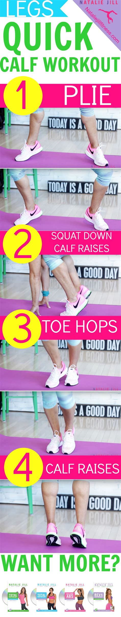 Quick Calf Workout To Work Your Calves Video Natalie Jill Calf