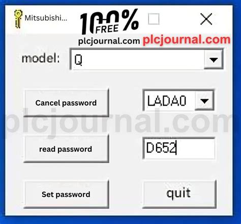 Mitsubishi Q Series PLC Password Unlock Tool 2024