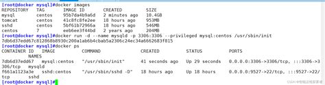 Dockerfile实战 构建ssh、tomcat、mysql、nginx镜像dockerfile构建mysql镜像 Csdn博客