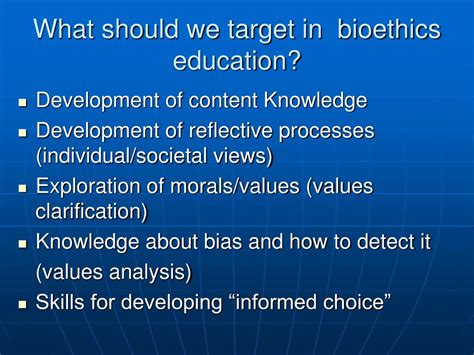 Ppt Fundamentals Of Bioethics Education For Schools And Universities Powerpoint Presentation