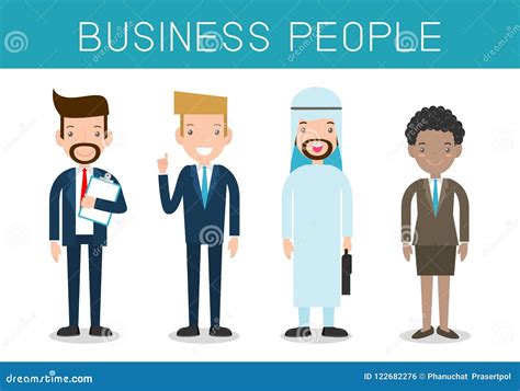 Business People Set Of Diverse Business People Isolated On White