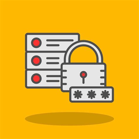Secure Database Filled Shadow Icon 44048244 Vector Art At Vecteezy