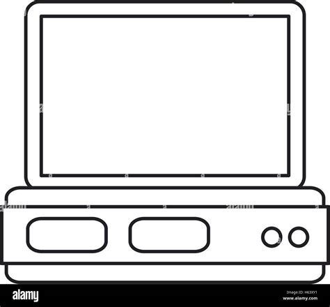 Isolated Device With Display And Data Base Design Stock Vector Image