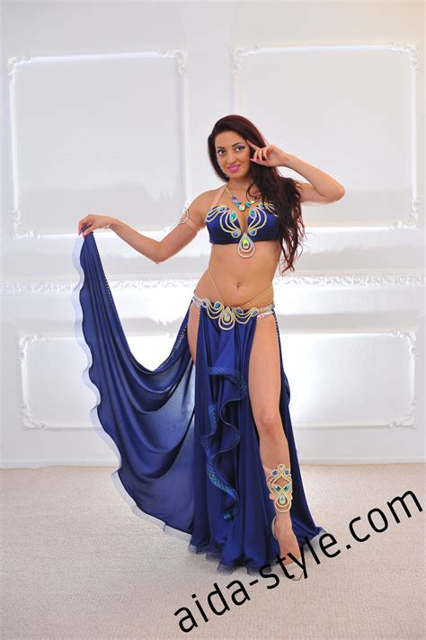 Night Blue Belly Dance Costume Aida Style