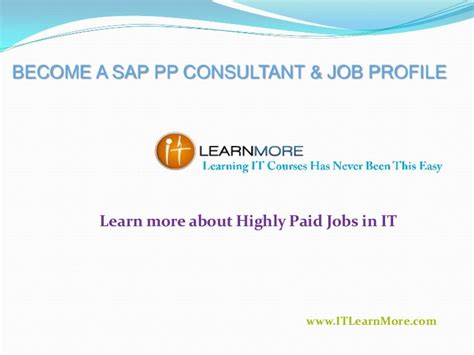 How To Become A Sap Pp Consultant