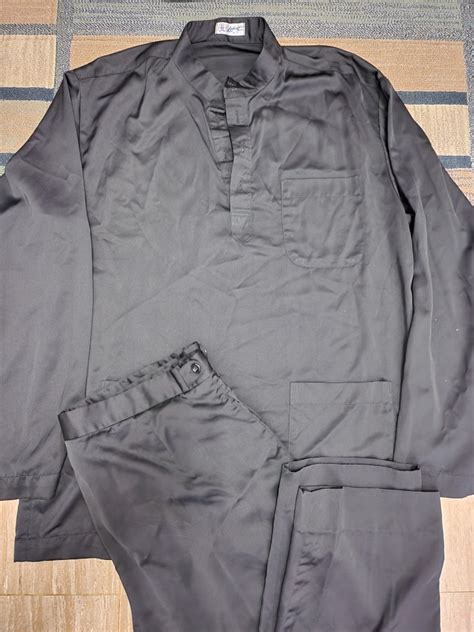 Baju Melayu Hitam Mens Fashion Muslim Wear Baju Melayu On Carousell