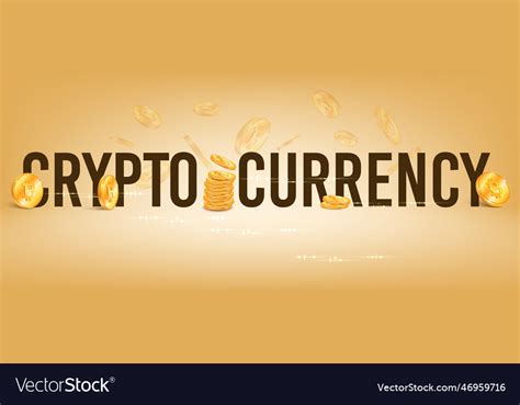 Crypto Currency Text Composition Royalty Free Vector Image