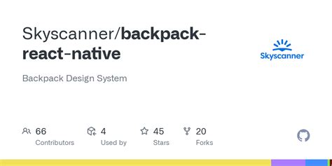 GitHub Skyscanner Backpack React Native Backpack Design System