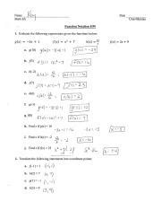 Function Notation Evaluate Translate And Graph Functions Course Hero