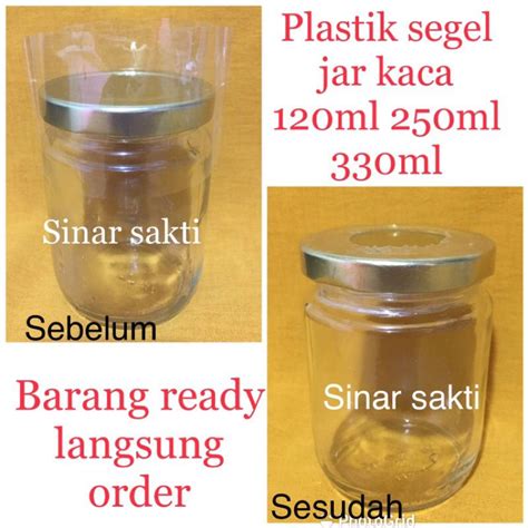 Jual Plastik Segel Botol JAR Kaca Silinder 120ml 250ml 330ml Segel Full