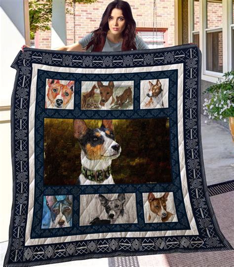 Basenji Quilt Blanket Metal Pigeon