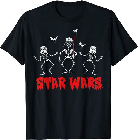 Star Wars Halloween Darth Vader And Stormtroopers Skeletons Unisex Tee