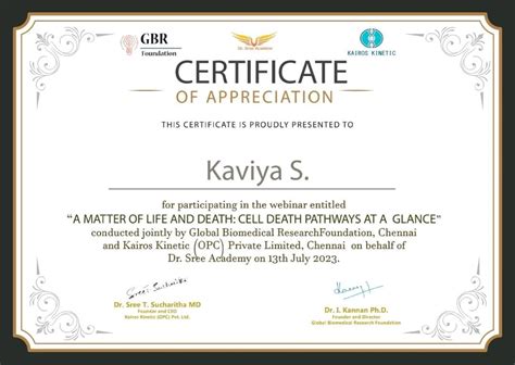 Kaviya S On Linkedin I Have Successfully Attended The Webinar On A