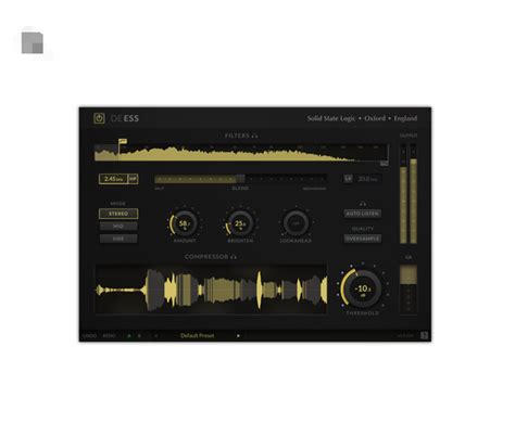 Solid State Logic SSL DeEss 齿音消除插件 软件效果器 效果器 乐城仕 中国录音棚系统集成商 Powered