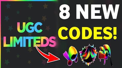 New All Working Codes For Ugc Limited In 2024 Roblox Ugc Limited Codes YouTube