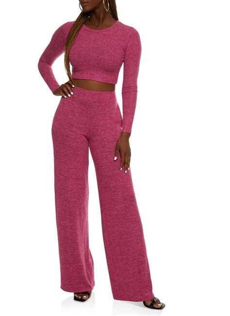Brushed Knit Crew Neck Crop Top